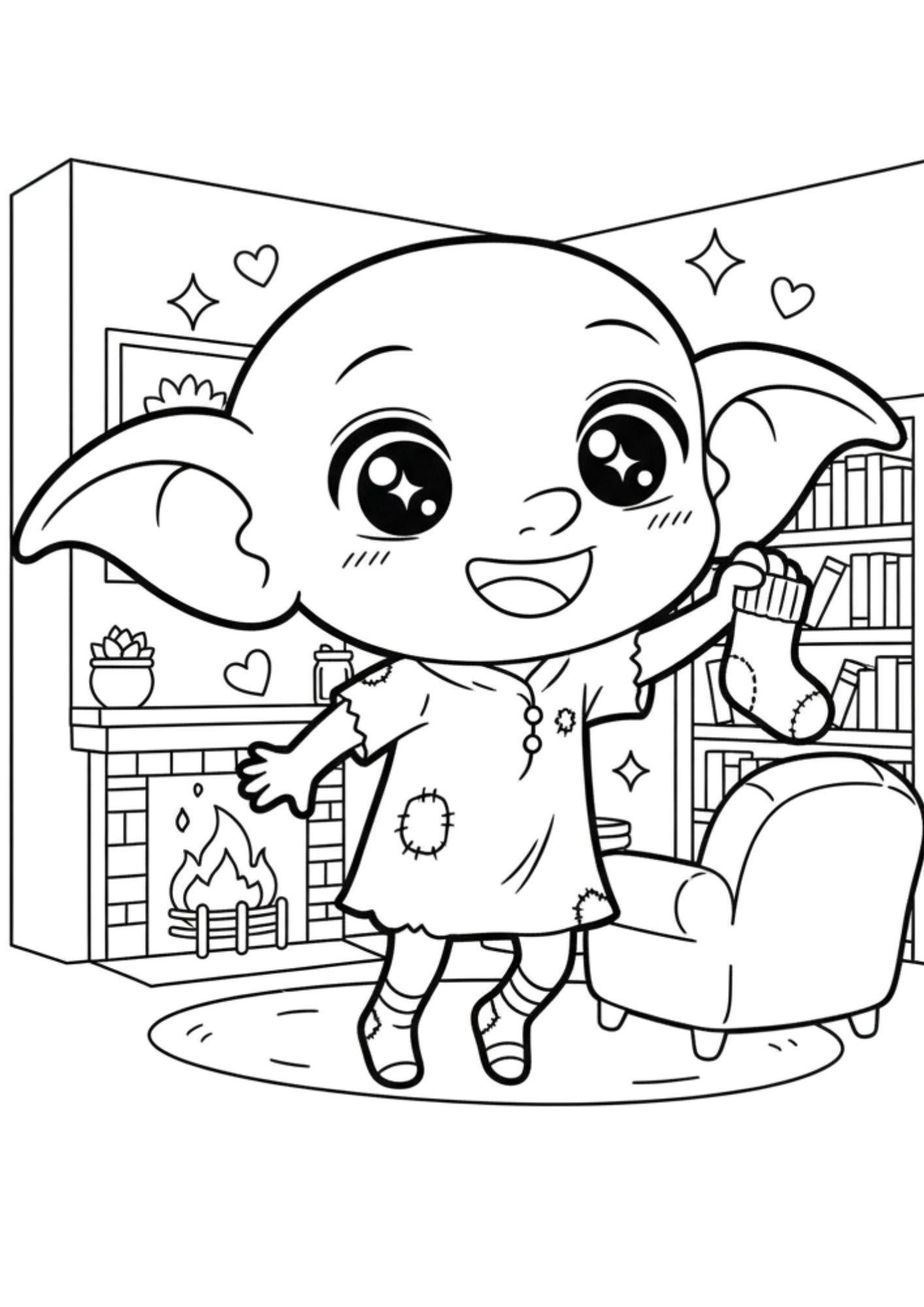 Harry Potter Chibi Coloring Book - Etsy