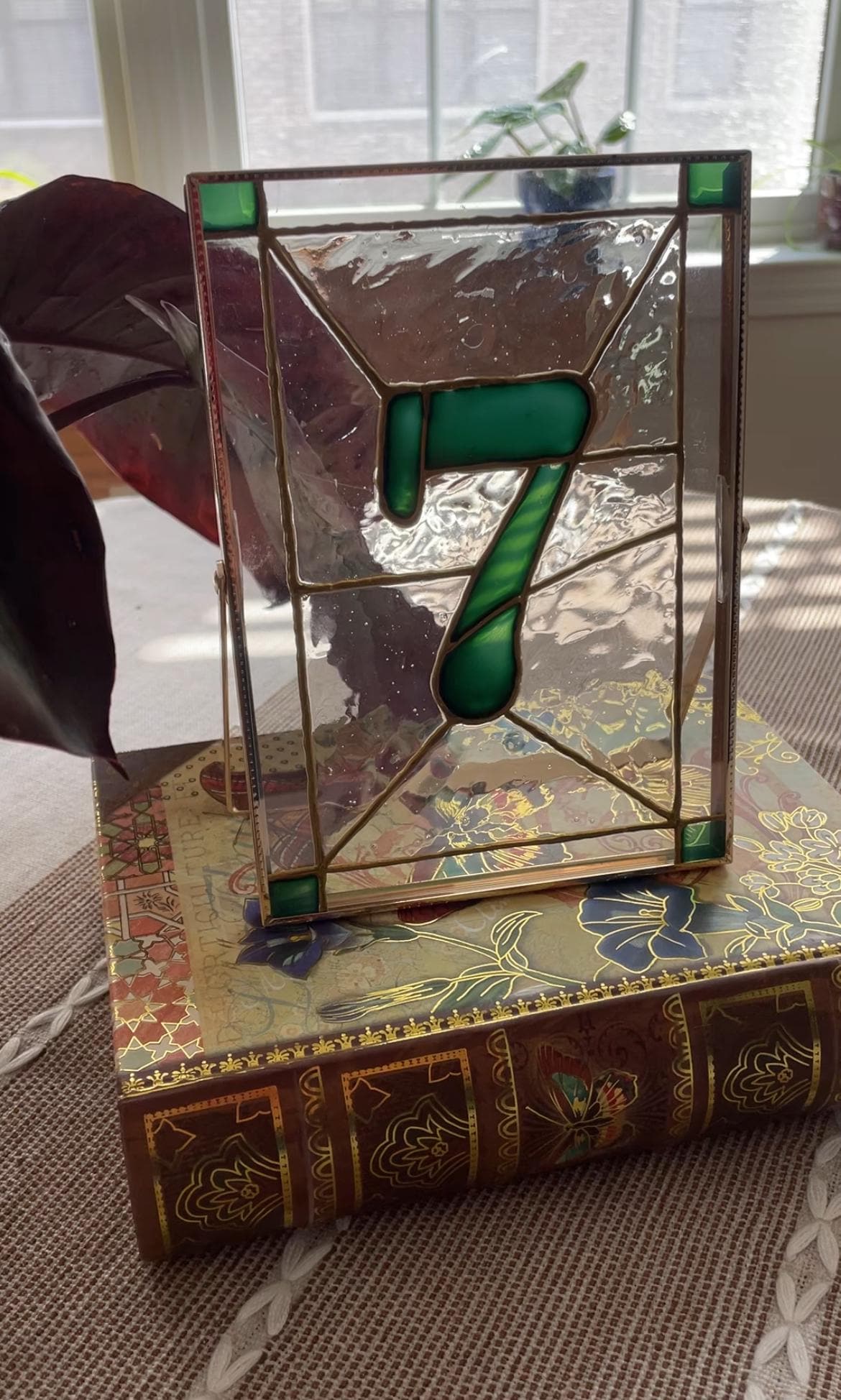 Faux Stained Glass Table Number Template 4x6in: DIY Wedding Decor by ...