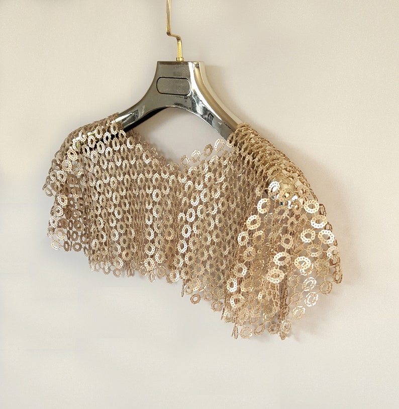 Gold Sequin Wedding Cape Sparkling Bridal Cape Evening Dress - Etsy