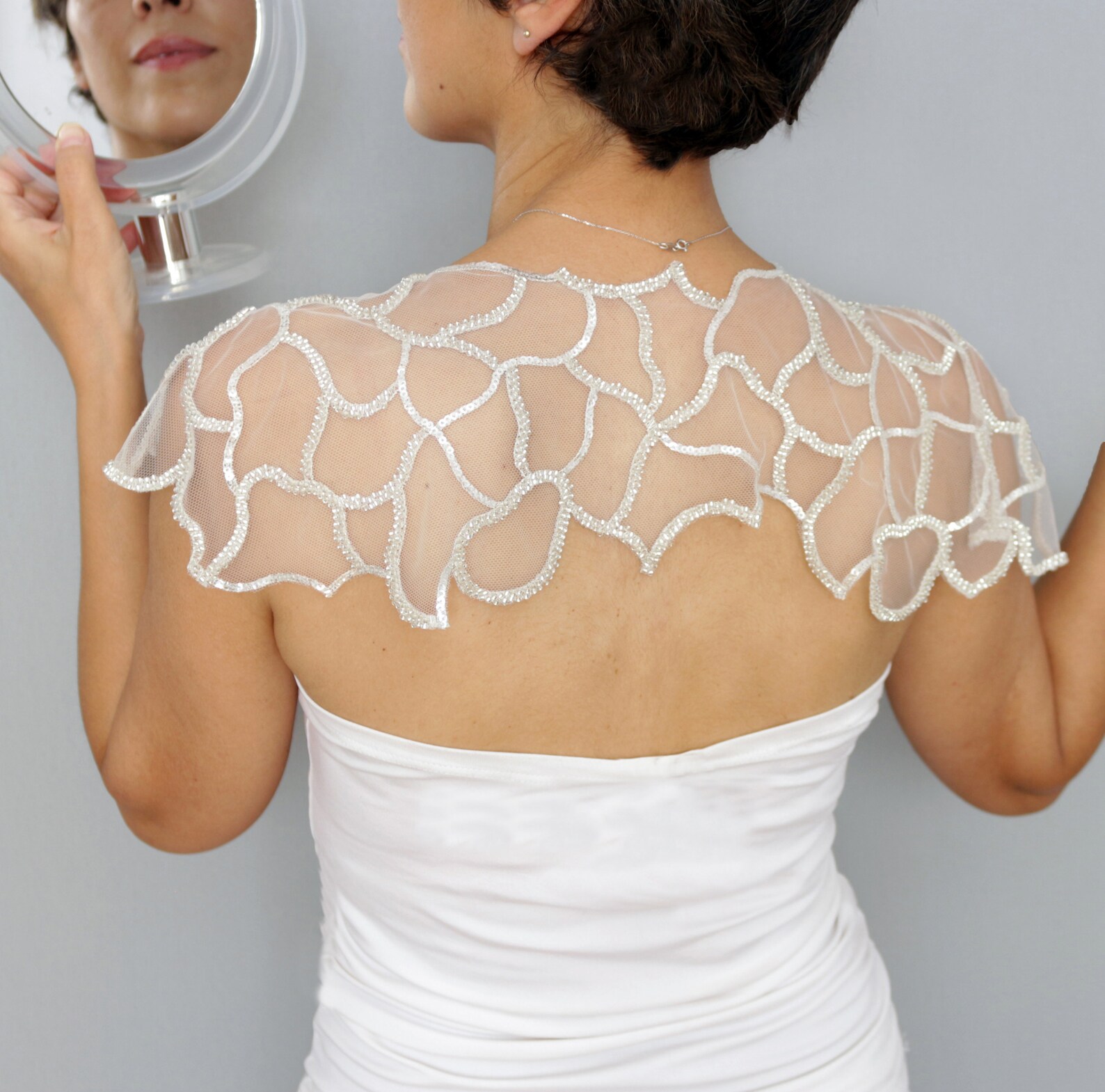 Crystal Beaded Capelet Art Deco Wedding Cape Bridal Shawl - Etsy