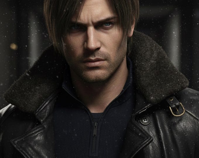 Resident Evil 9 Leon Kennedy Jacket Coat | Cowhide Leather Cosplay ...