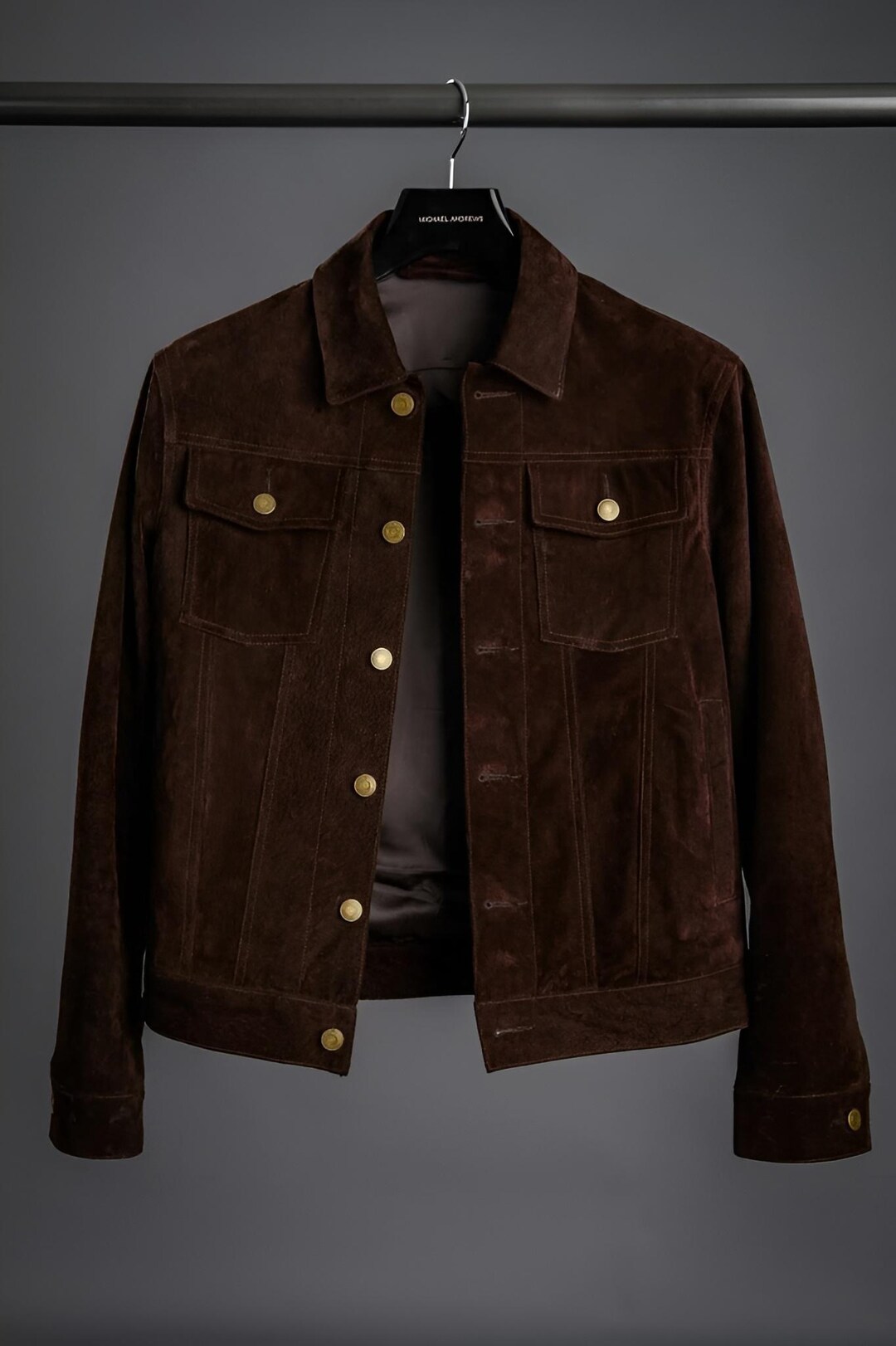 Dark Brown Cowboy Suede Leather Jacket – Men’s Western Style Jacket ...