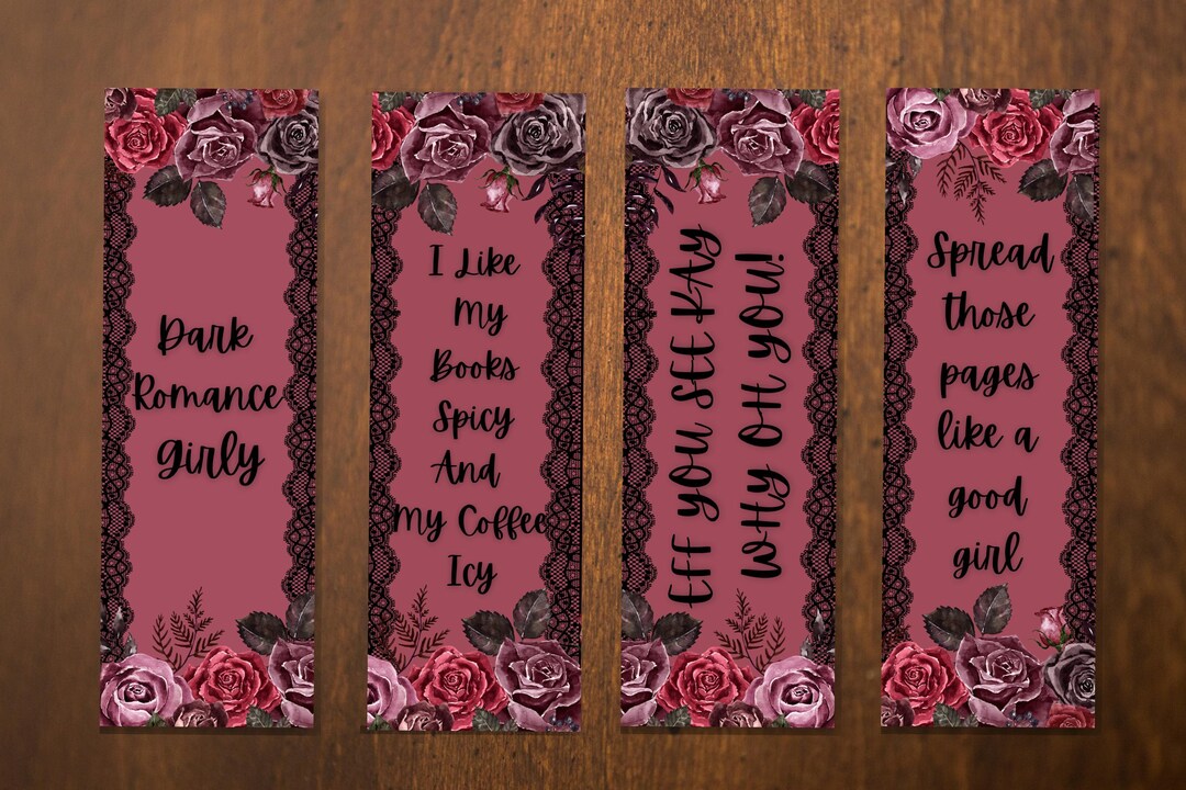 Valentine Bookmark Gift Set | Spicy Bookish Quote Bookmarks | Dark ...