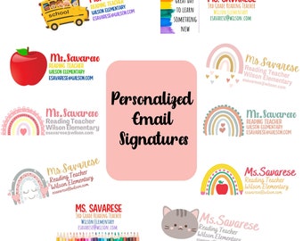 Custom Flair Pen Email Signature for Teachers Elementary, Middle ...