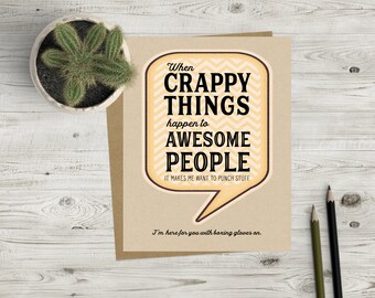 Funny Sympathy Card | Etsy