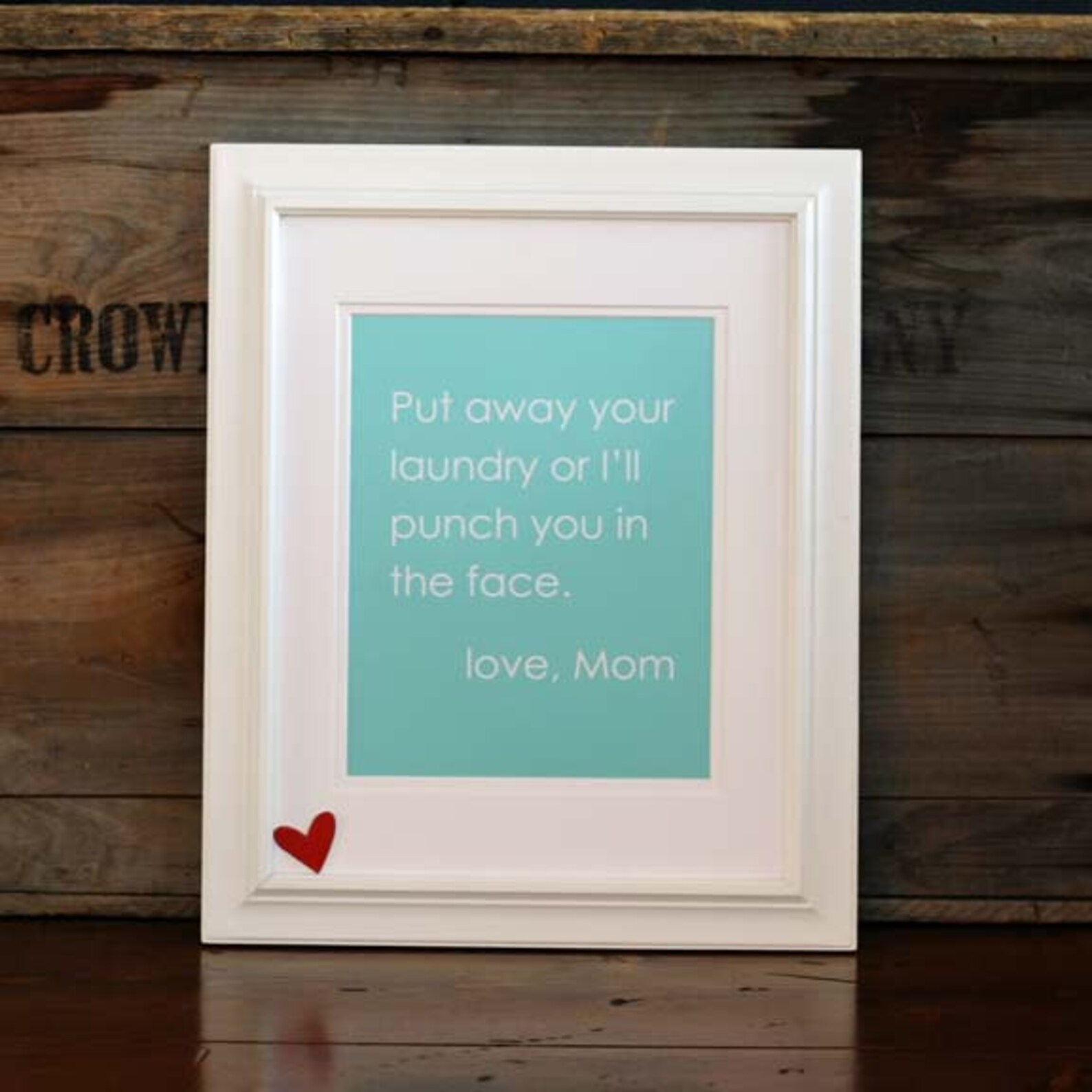 Funny Put Away Laundry Room Sign Print I'll Punch You in | Etsy Canada