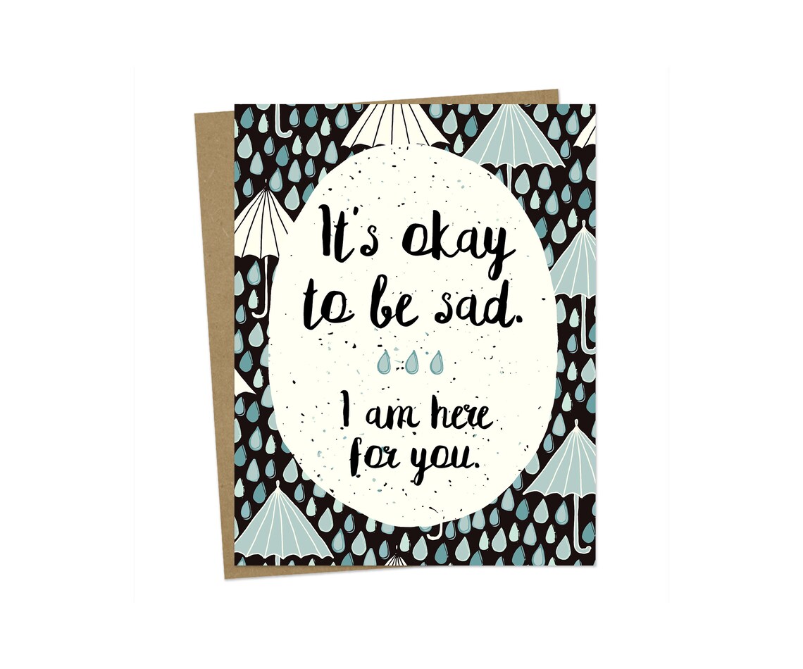 It's Okay to Be Sad Card | Loss of Loved One Card | Sympathy Card ...