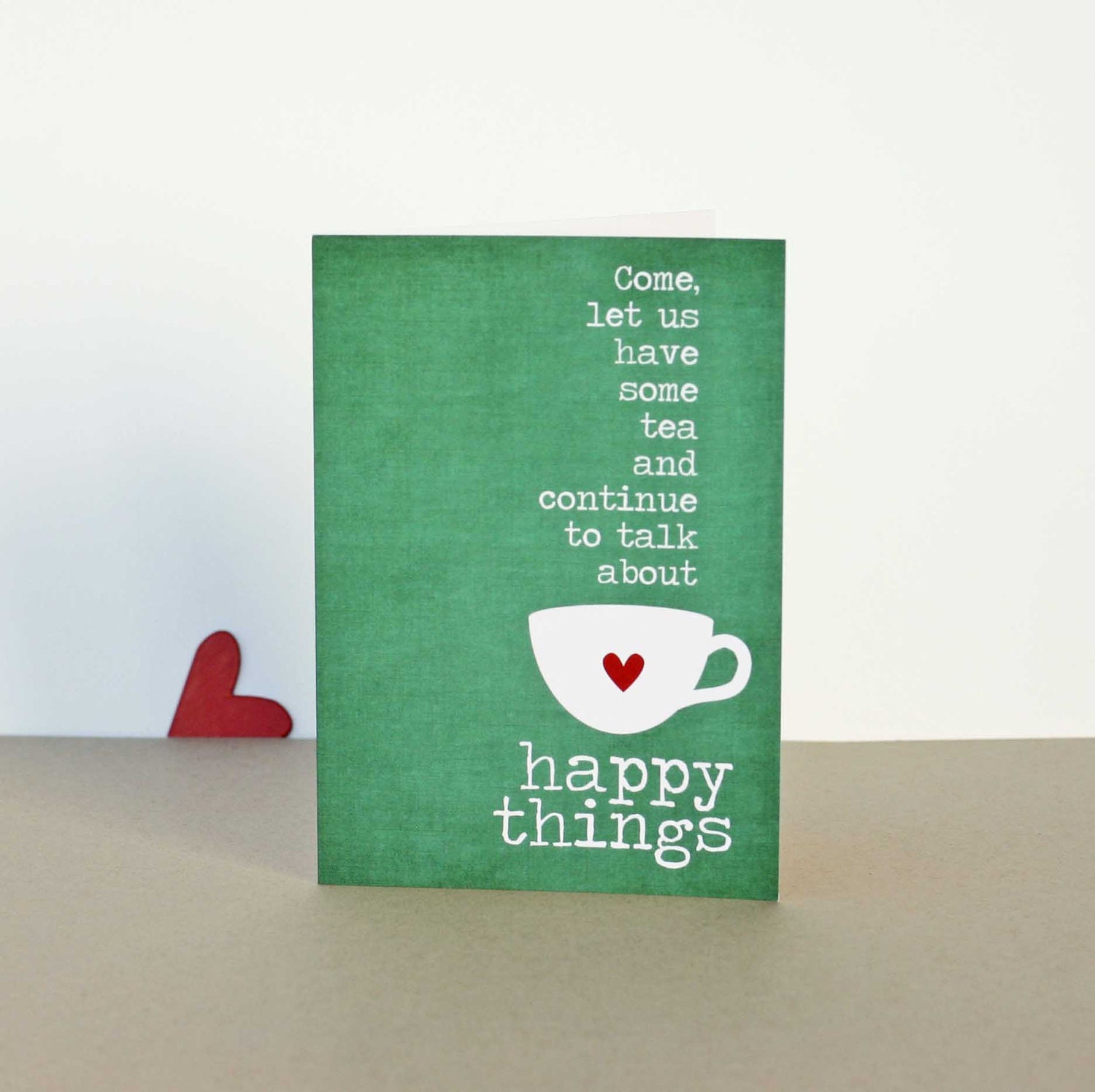 Friendship Card Tea and Happy Things | Tea Lover Birthday Card | Tea ...