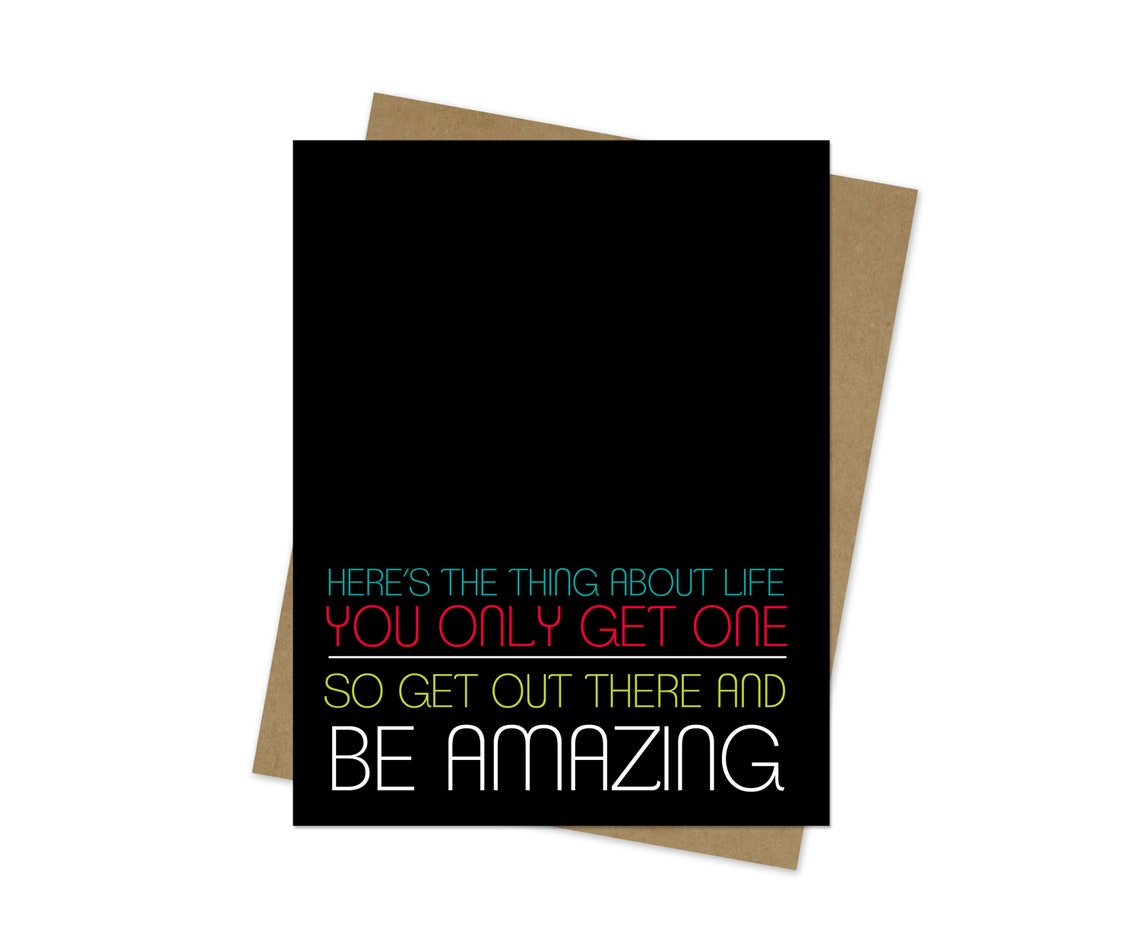 Funny Motivational Inspirational Greeting Card | Put Your Positive ...