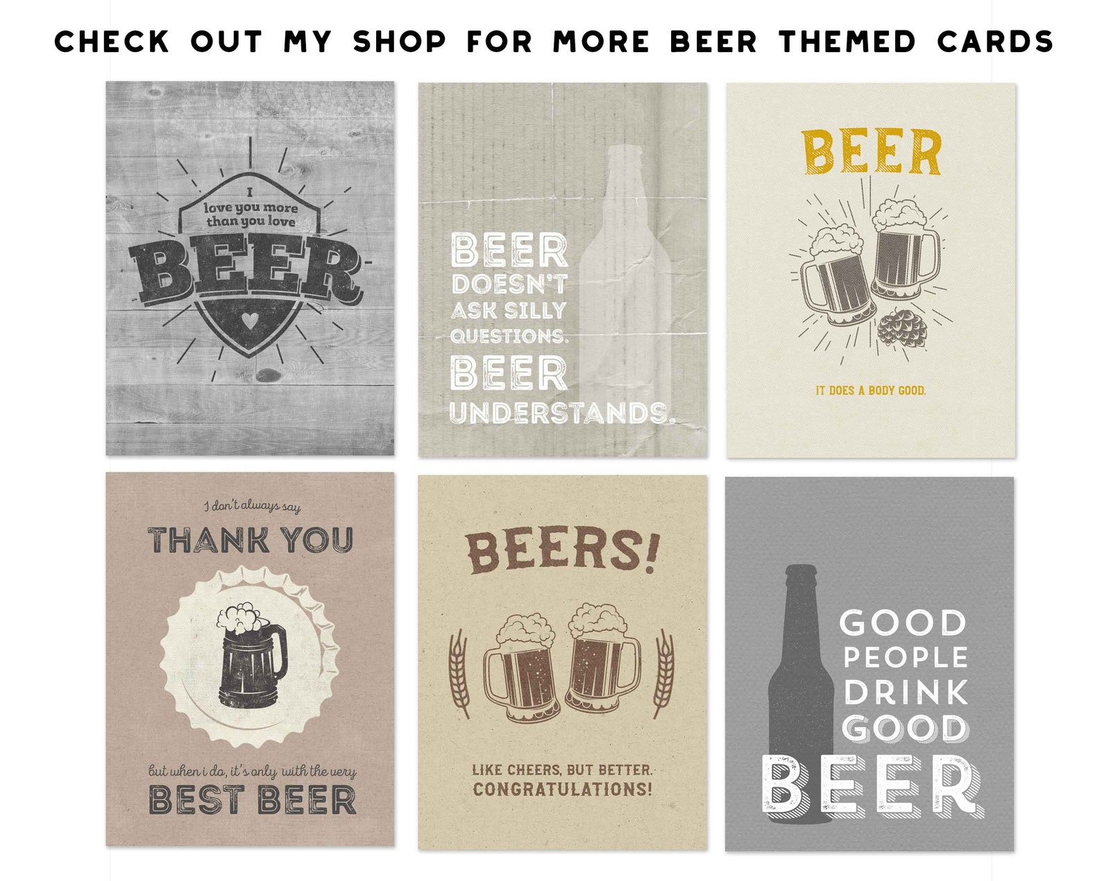 Funny Beer Love Card Beer Lover Birthday Card Craft Beer | Etsy