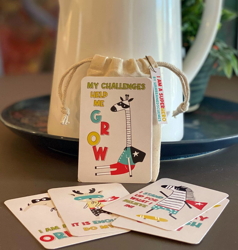 Children Superhero Affirmation Cards Affirmations Cards for - Etsy
