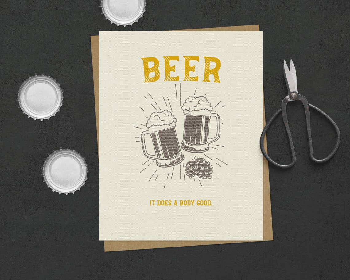 Funny Beer Birthday Card Hoppy Birthday Card Beer Lover | Etsy