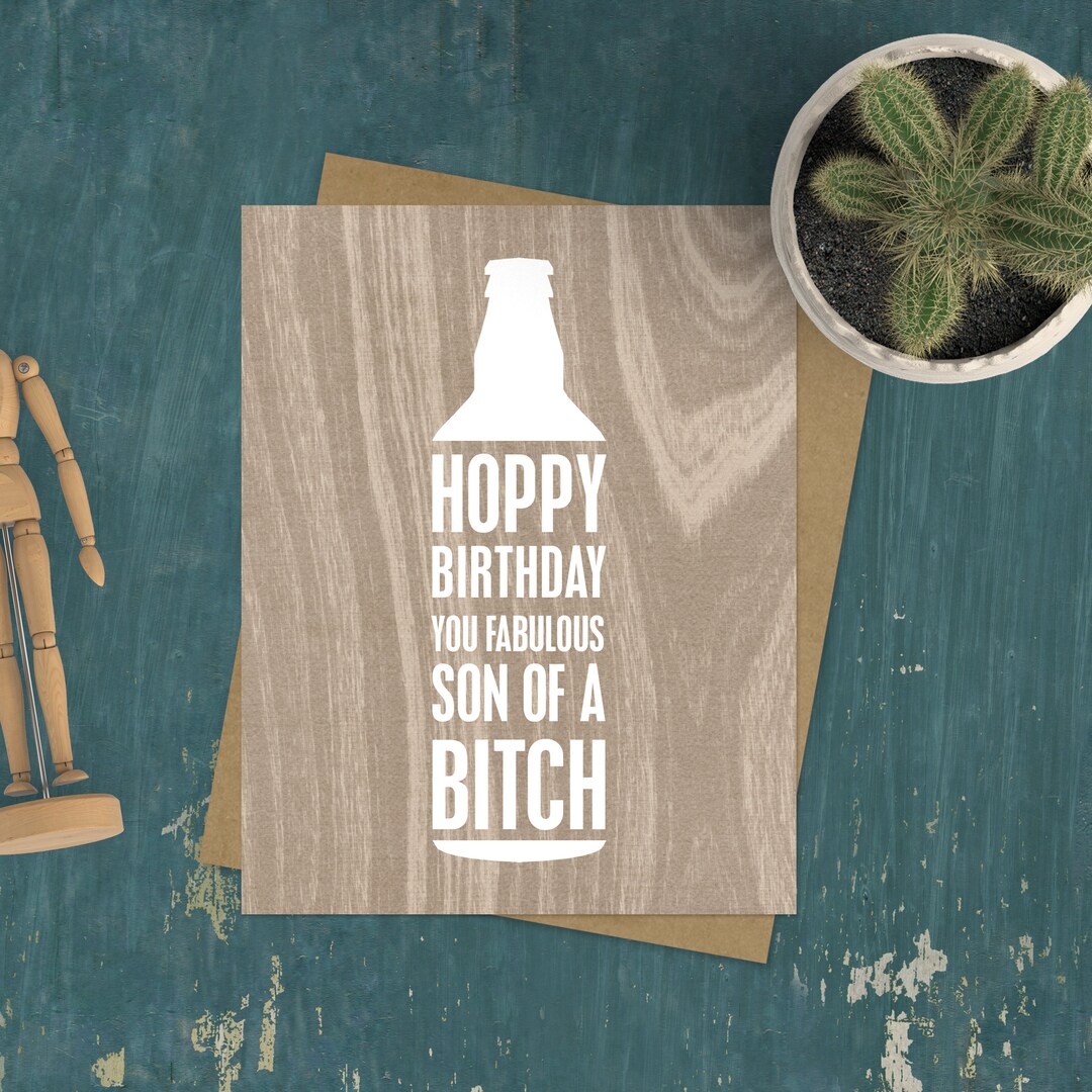 Funny Beer Birthday Card | Hoppy Birthday Card | Beer Lover Birthday ...