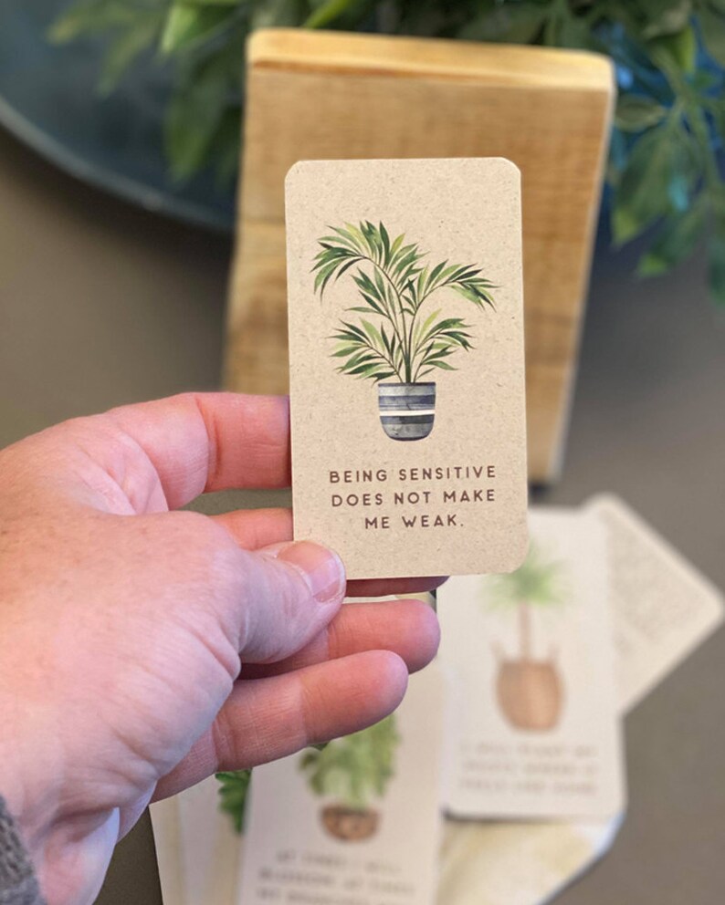 Stocking Stuffer Mini Plant Affirmation Cards Plant Lover | Etsy