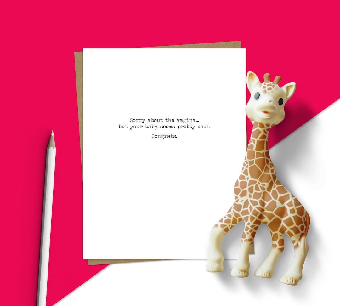 Funny New Baby Card, Inappropriate Baby Card, Rude New Mom Card, Funny ...