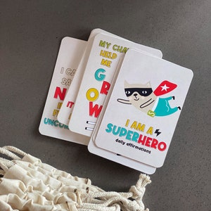 Children Superhero Affirmation Cards, Affirmations Cards for Kids ...