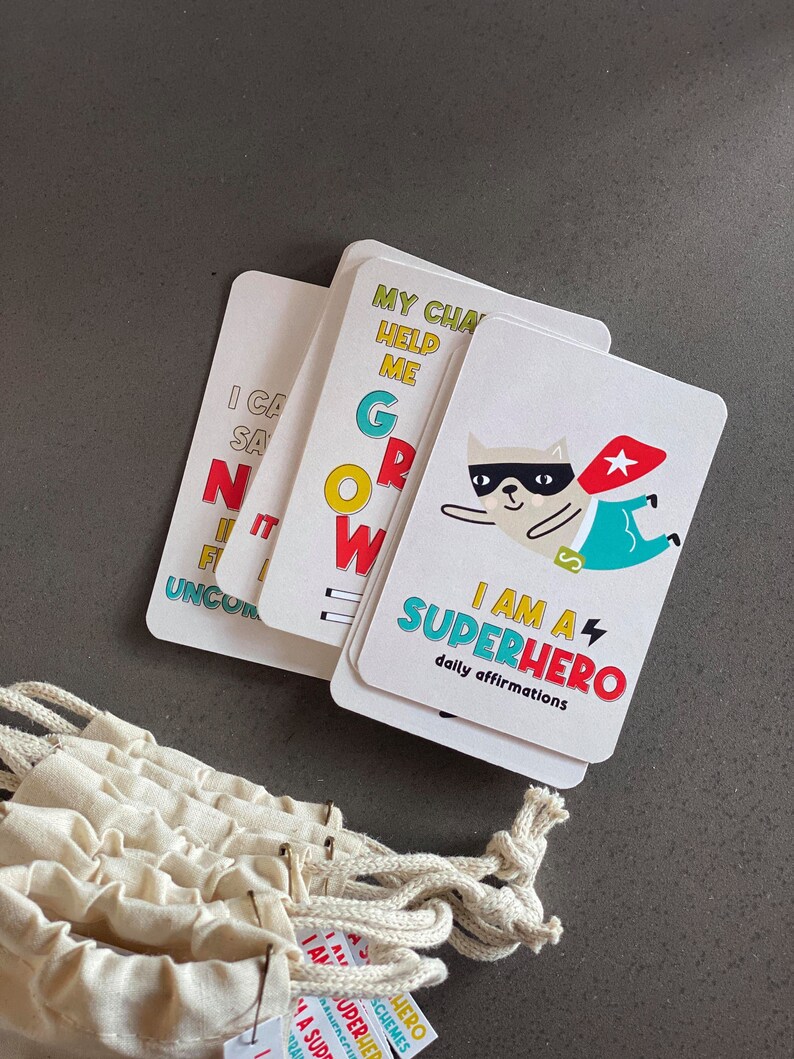 Children Superhero Affirmation Cards Affirmations Cards for - Etsy