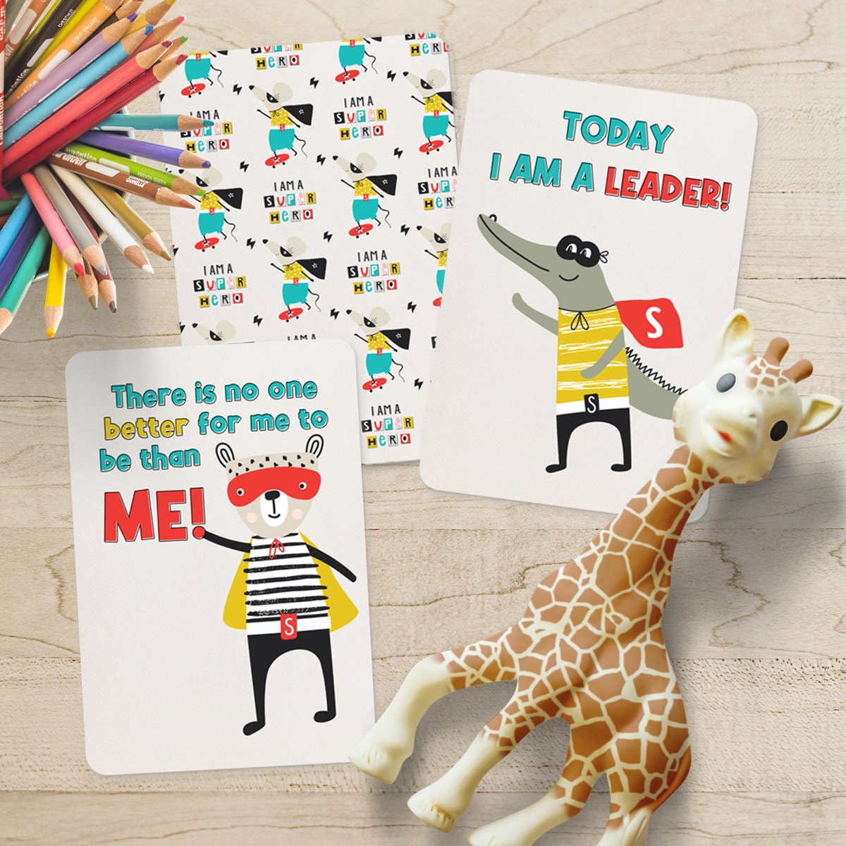 Children Superhero Affirmation Cards Affirmations Cards for - Etsy