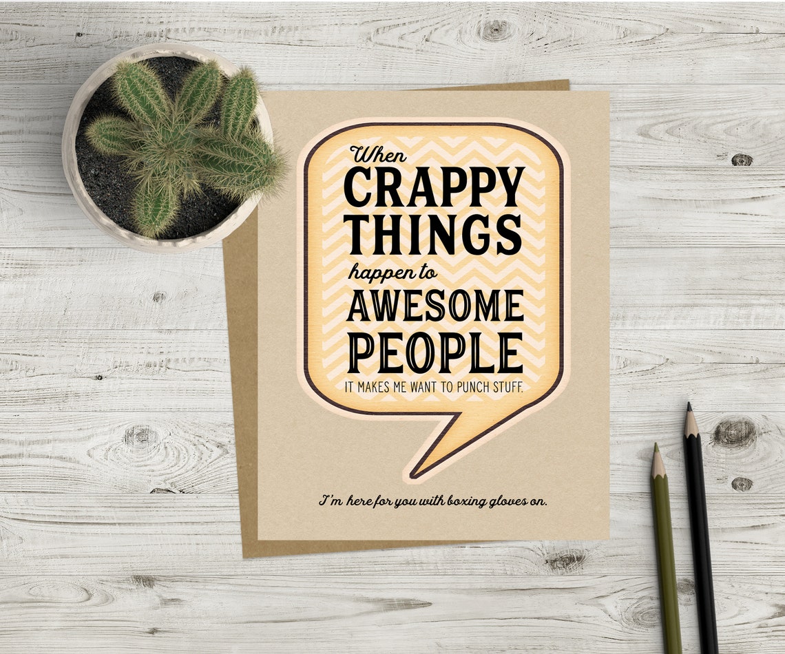 Funny Sympathy Card Thinking of You Encouragement Card Bad - Etsy