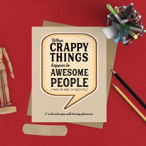 Funny Sympathy Card Thinking of You Encouragement Card Bad News Card ...