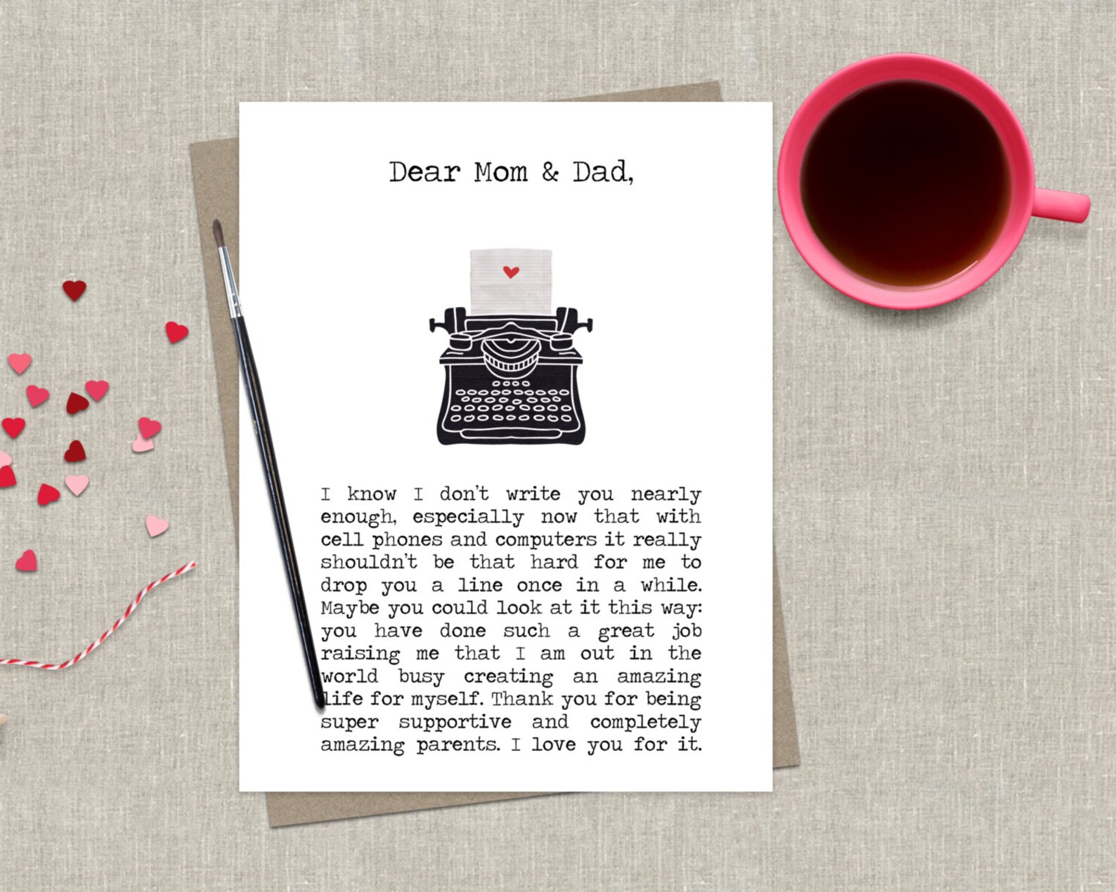 Funny Mom & Dad Card Greeting Card Encouragement Stationery | Etsy