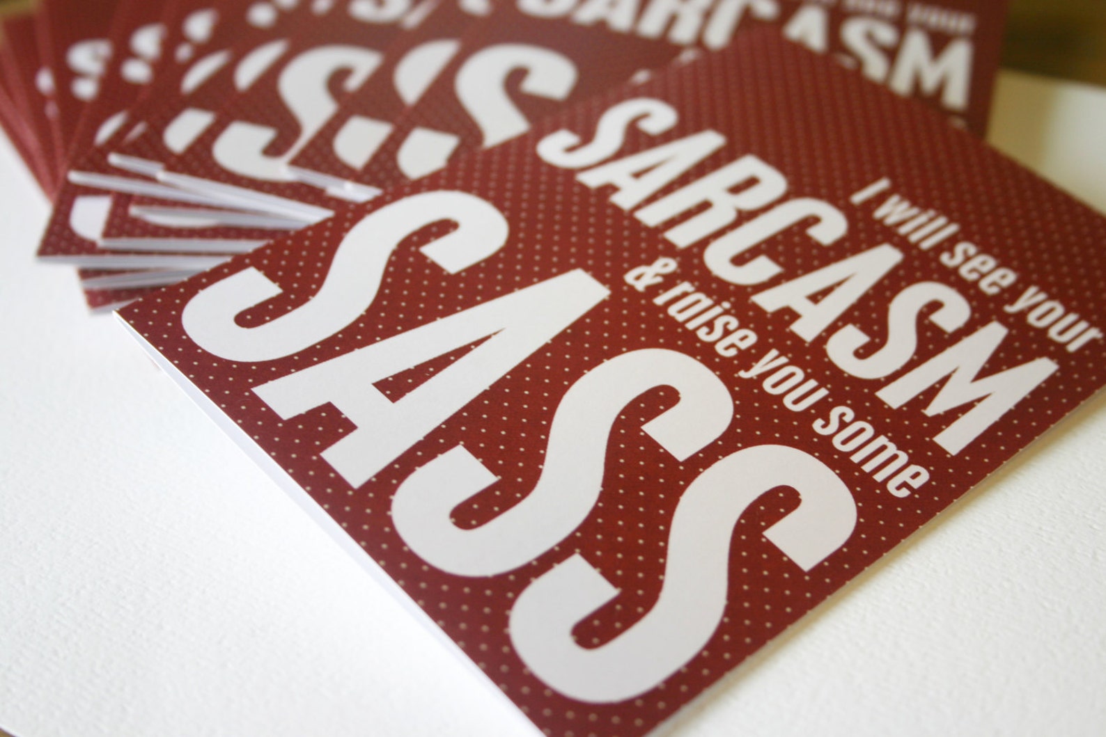 Sarcasm and Sass Funny Snarky Greeting Card Sarcasm Card - Etsy