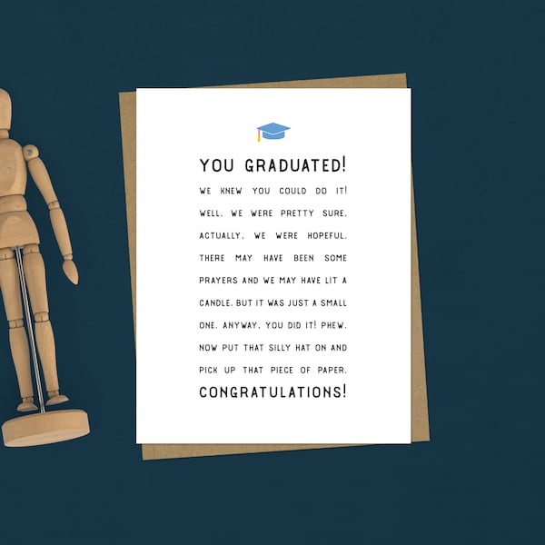 Funny Grad Card - Etsy