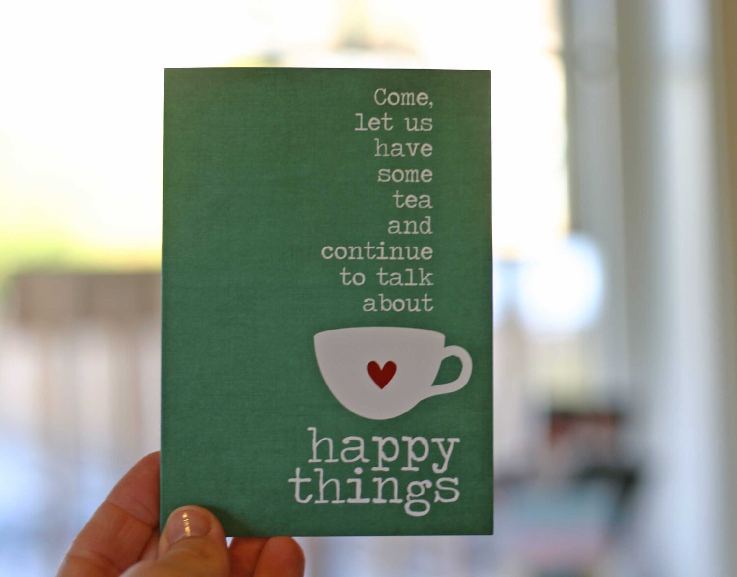 Friendship Card Tea and Happy Things | Tea Lover Birthday Card | Tea ...