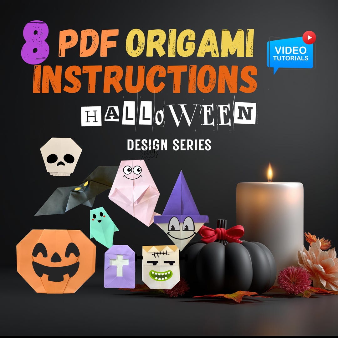 Halloween 8 Instant Download Printable PDF Origami Instructions ...