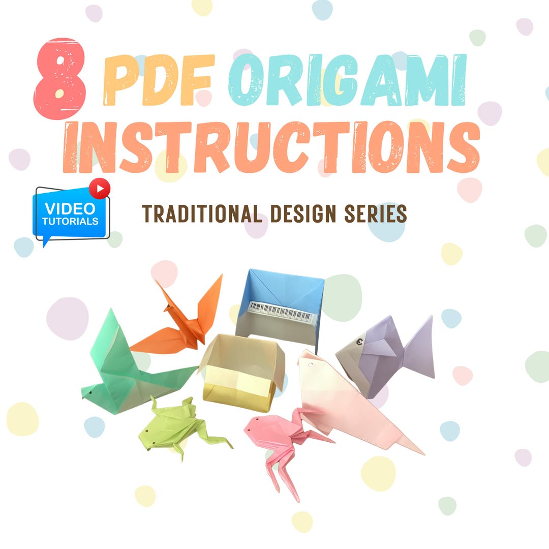 8 Printable Photo Tutorial Origami Paper Instruction,instant Download ...