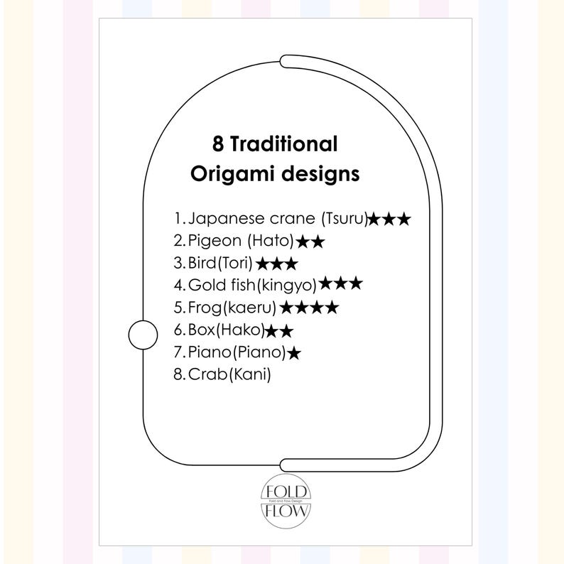 8 Printable Photo Tutorial Origami Paper Instruction,instant Download ...