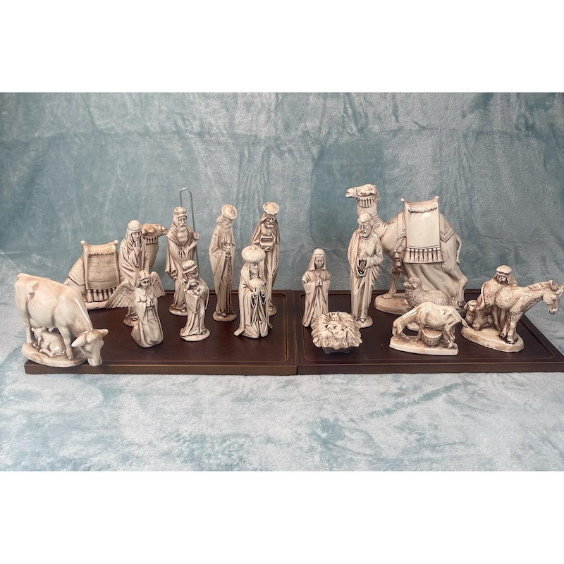 Ceramic Glazed Nativity - Etsy