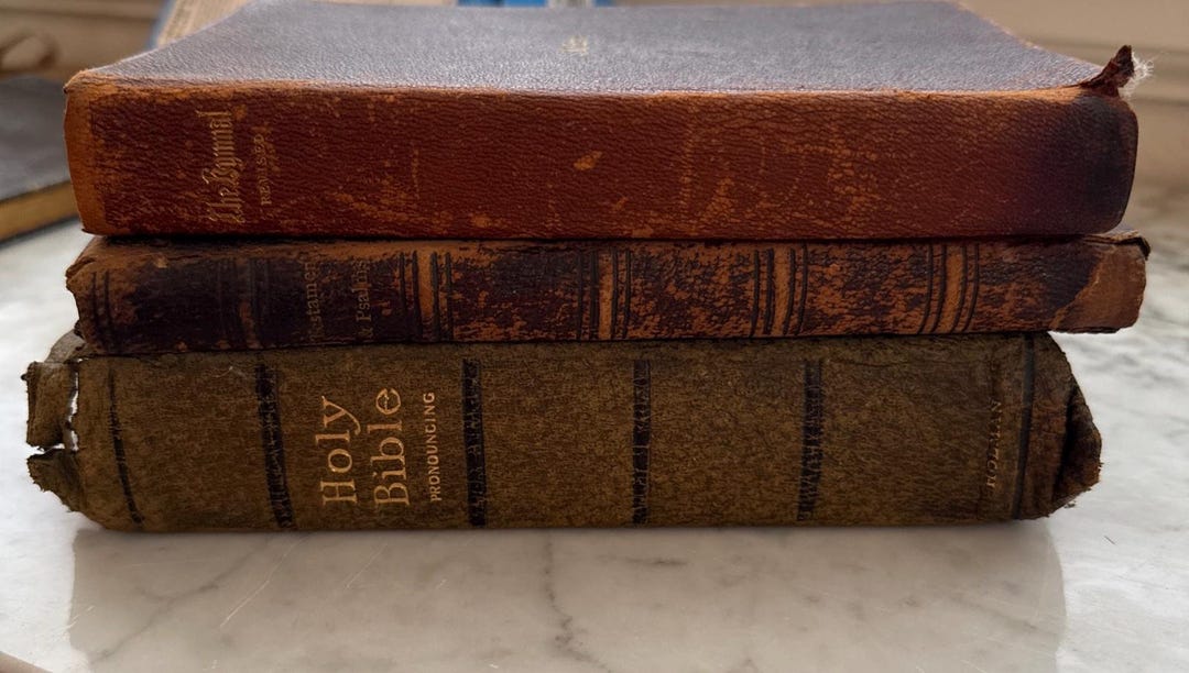 Set of 3 Antique Religious Books – 1903 Holy Bible, 1911 Presbyterian ...