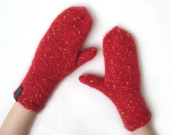Red mittens | Etsy