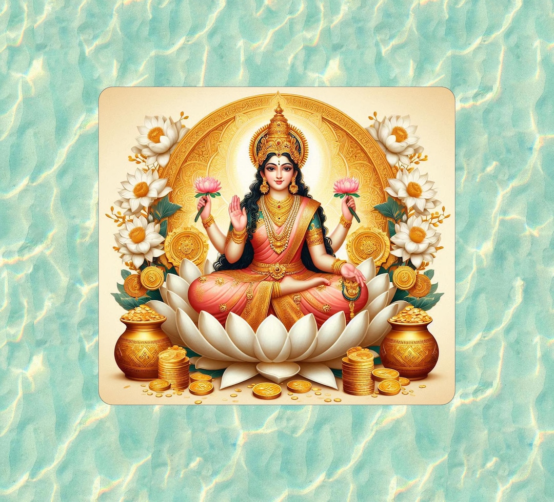 Hindu Goddess Laxmi / Lakshmi 100% Waterproof Vinyl Sticker Decal ...