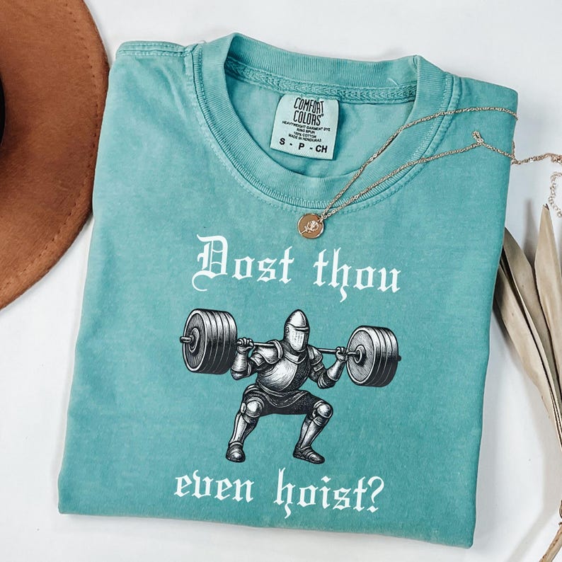 Comfort Colors Medieval Gym T-shirt: Funny Knight Weightlifting Tee - Etsy