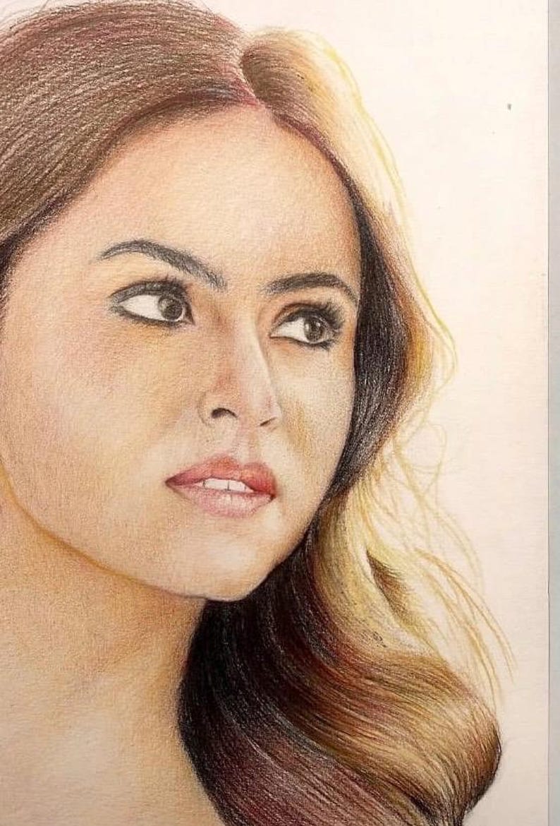 Custom Graphite Portrait Drawing From Photo | Realistic Black and White ...