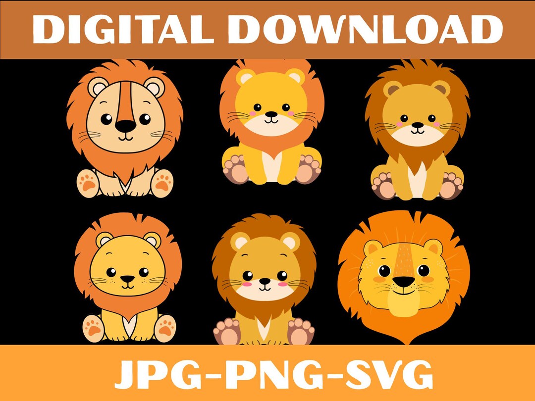 Lion SVG\ Majestic Lion Clipart\ Wildlife Wall Art\ African Safari ...