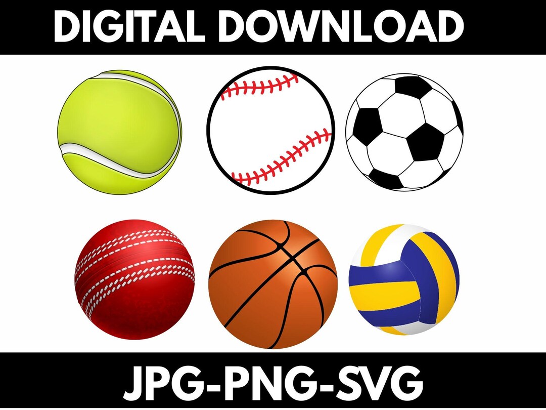 Sports Ball Svg\ Balls Bundle Svg\ Athletic Balls Svg\ Kids Sports Svg ...