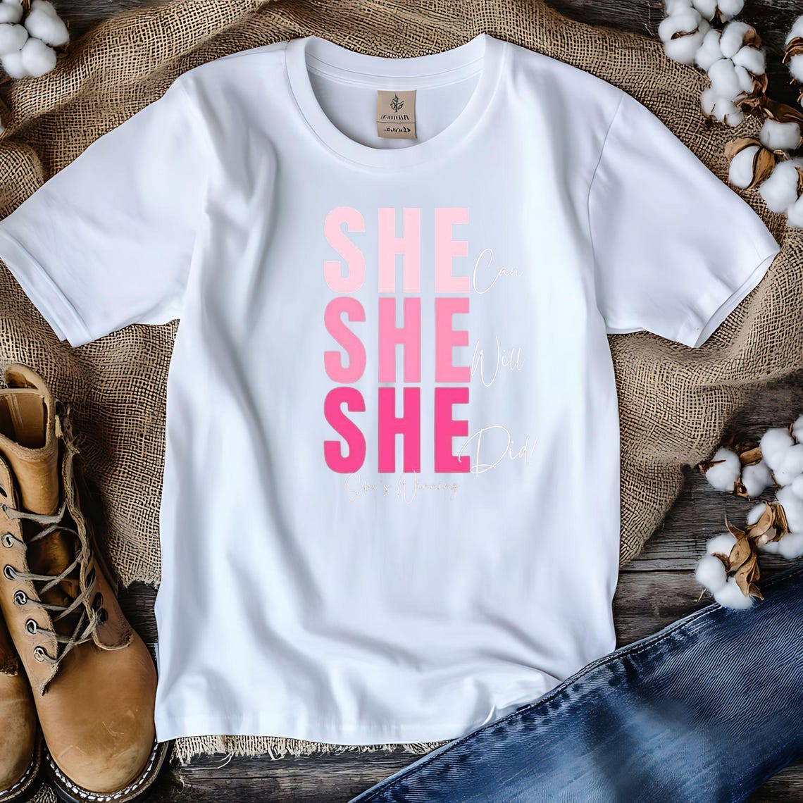 She is SVG\ Inspirational Quote SVG\ Motivational Woman Design ...