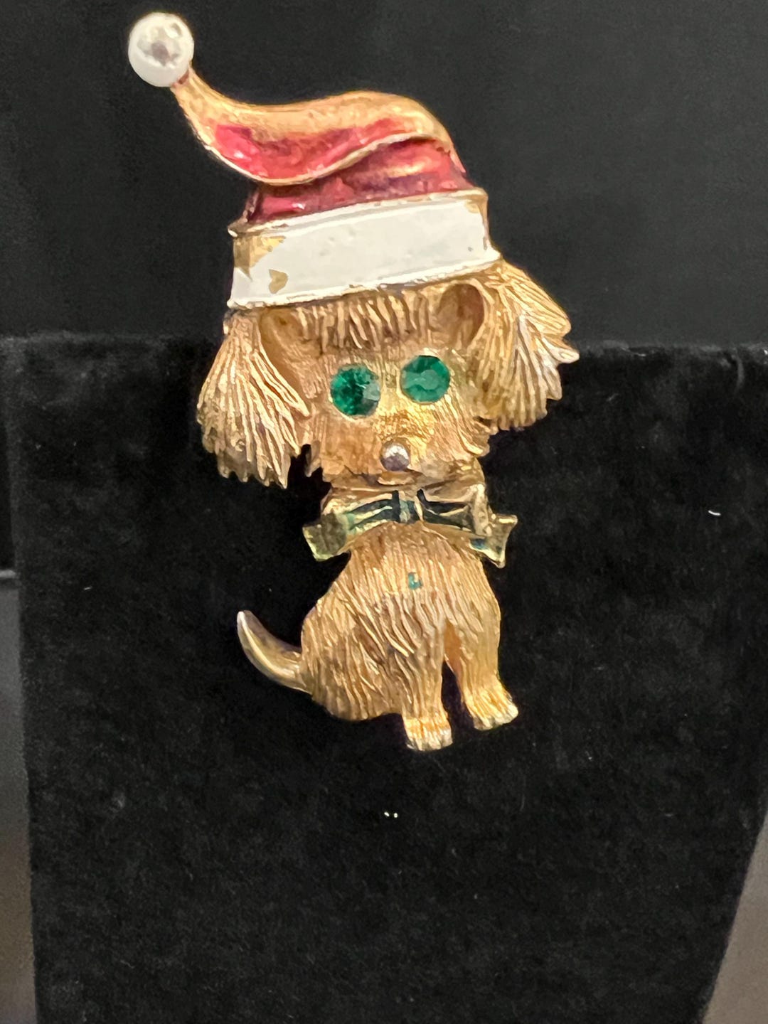 Vintage Gerry's Gold-tone Christmas Dog Brooch With Maker’s Mark - Etsy