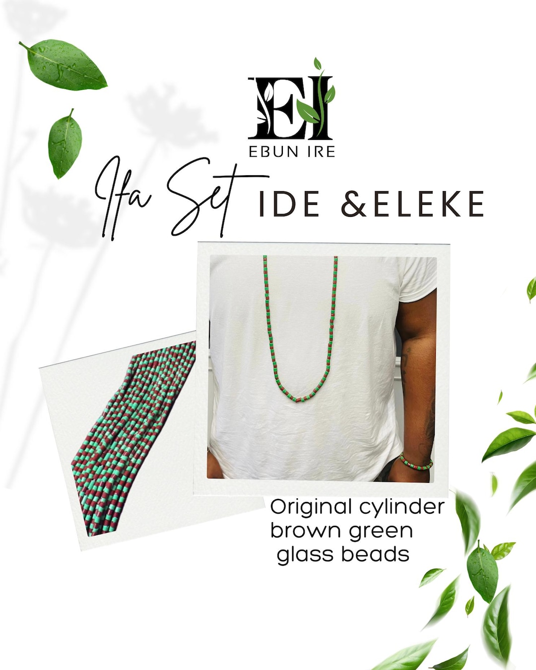IFA Ide & Eleke Glass Bead Set: Yoruba Bracelet Necklace - Etsy