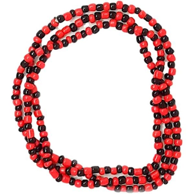 Esu Set of Eleke and Ide Red Black Glass Beads Ifa Spiritual Protection ...