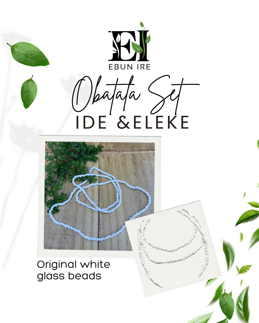 Obatala Eleke and Ide Set: White Glass Beads, Ifa Orisa Jewelry - Etsy
