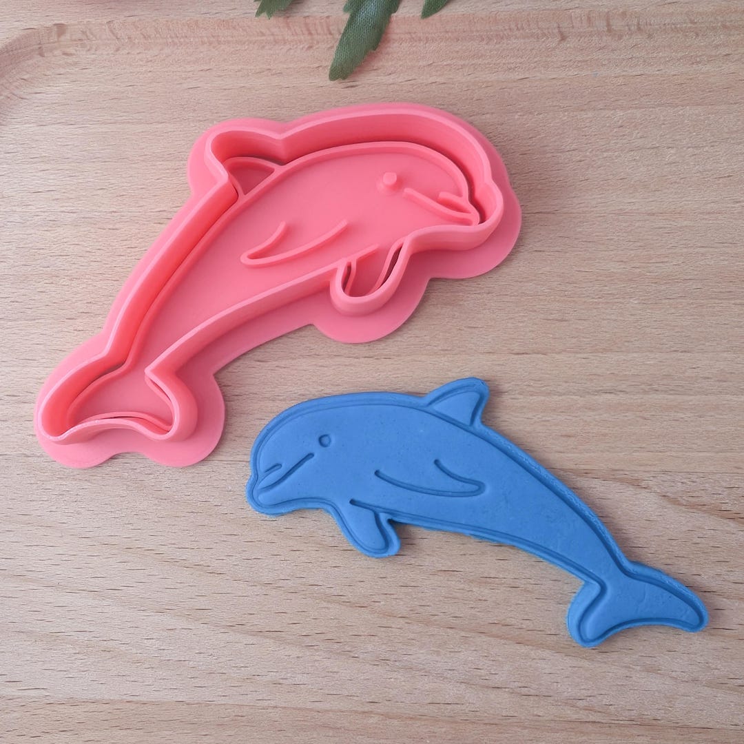 Dolphin Cookie Cutter and Stamp Set, Multiple Sizes, Pottery Tool - Etsy