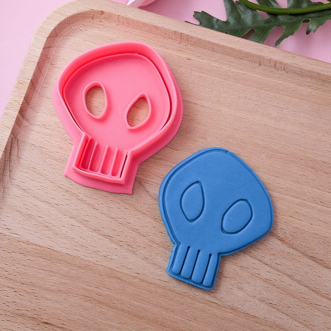 Cartoon Skull Halloween Cookie Cutter and Stamp - Etsy
