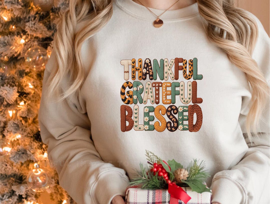 Preppy Thanksgiving Thankful Yarn Shirt, Preppy Thanksgiving Thankful ...