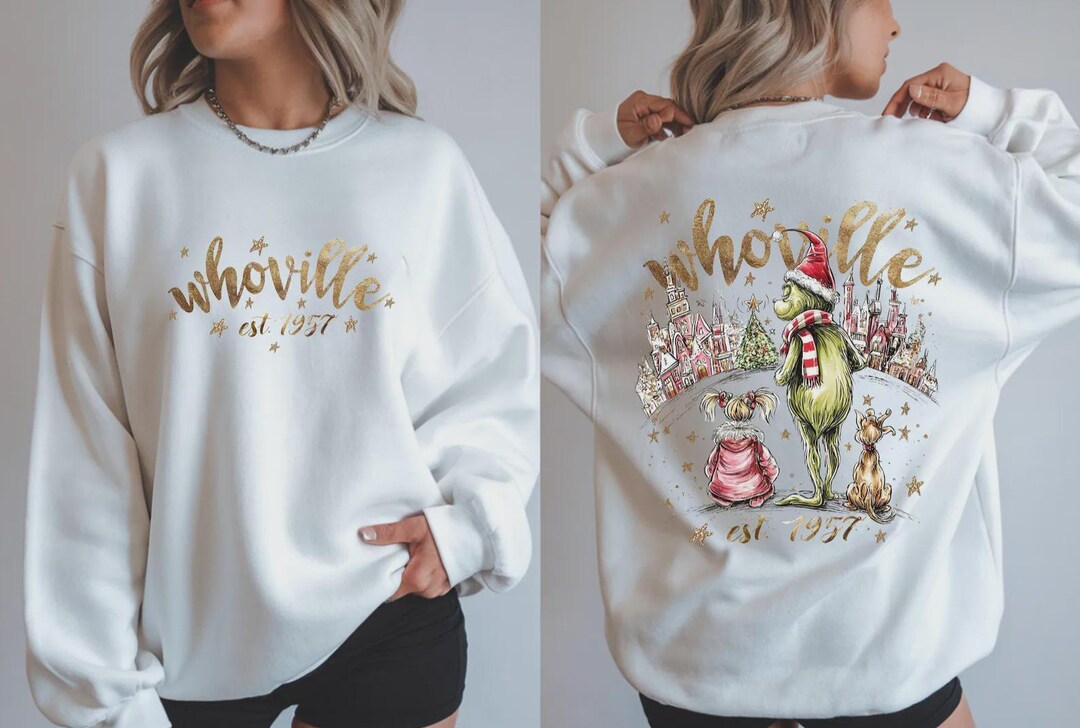 Retro Grinchmas Whoville Ready, Preppy Christmas, Glitter Christmas ...