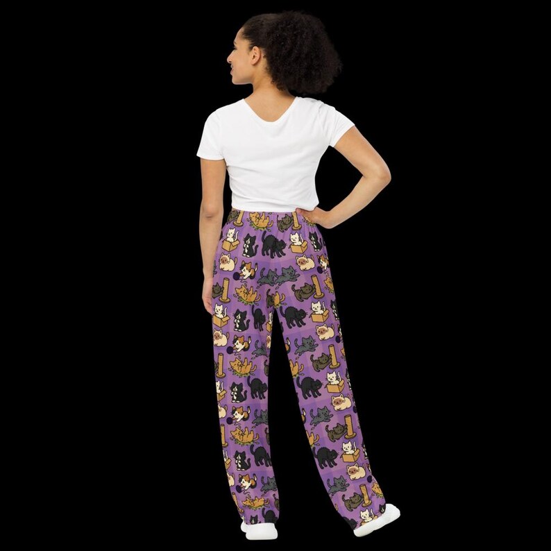 Cute Cat Pajama Pants | Kawaii Kitty AOP Comfy Lounge Pants | Cartoon ...