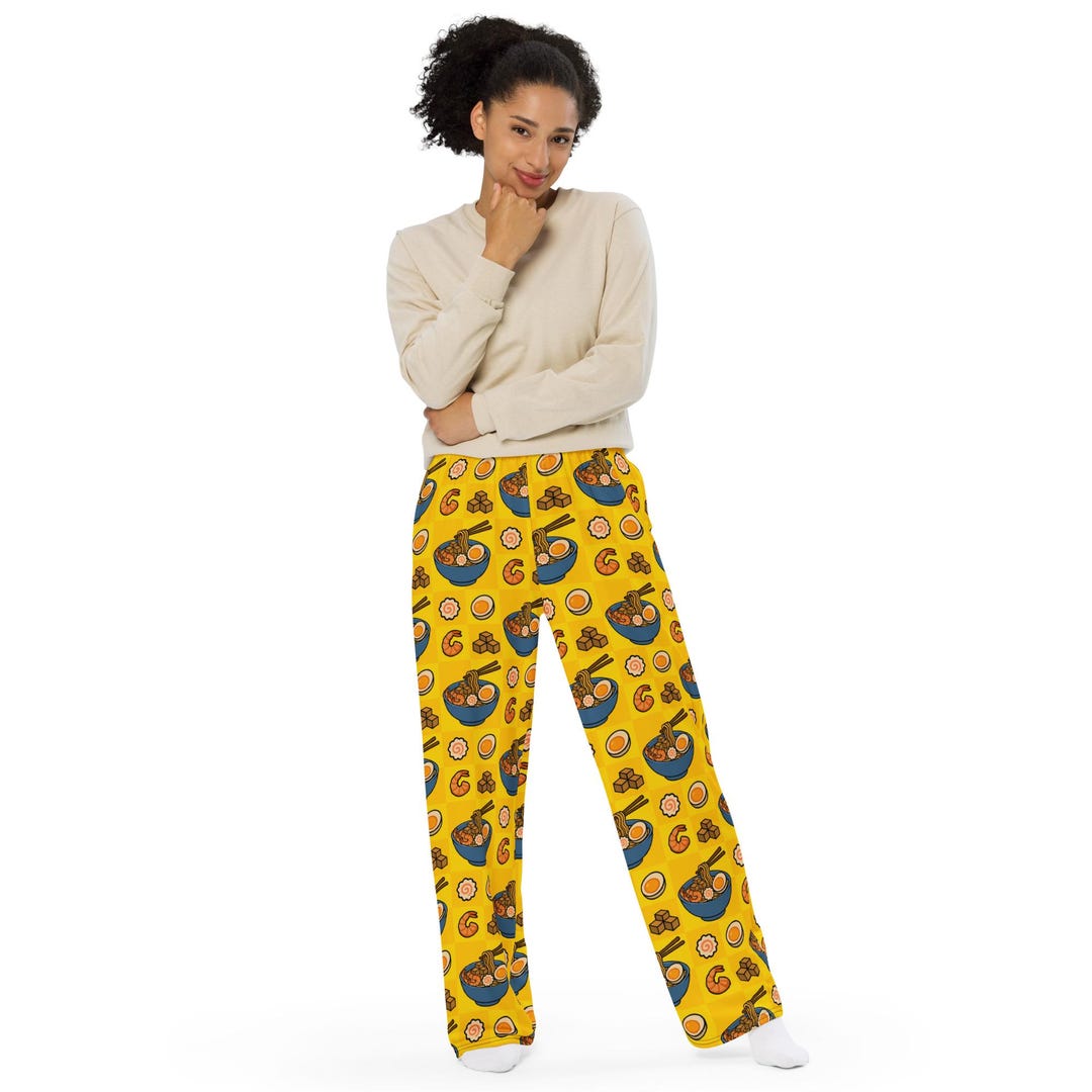 Kawaii Ramen Pajama Pants | Japanese Food Print Lounge Pants - Etsy